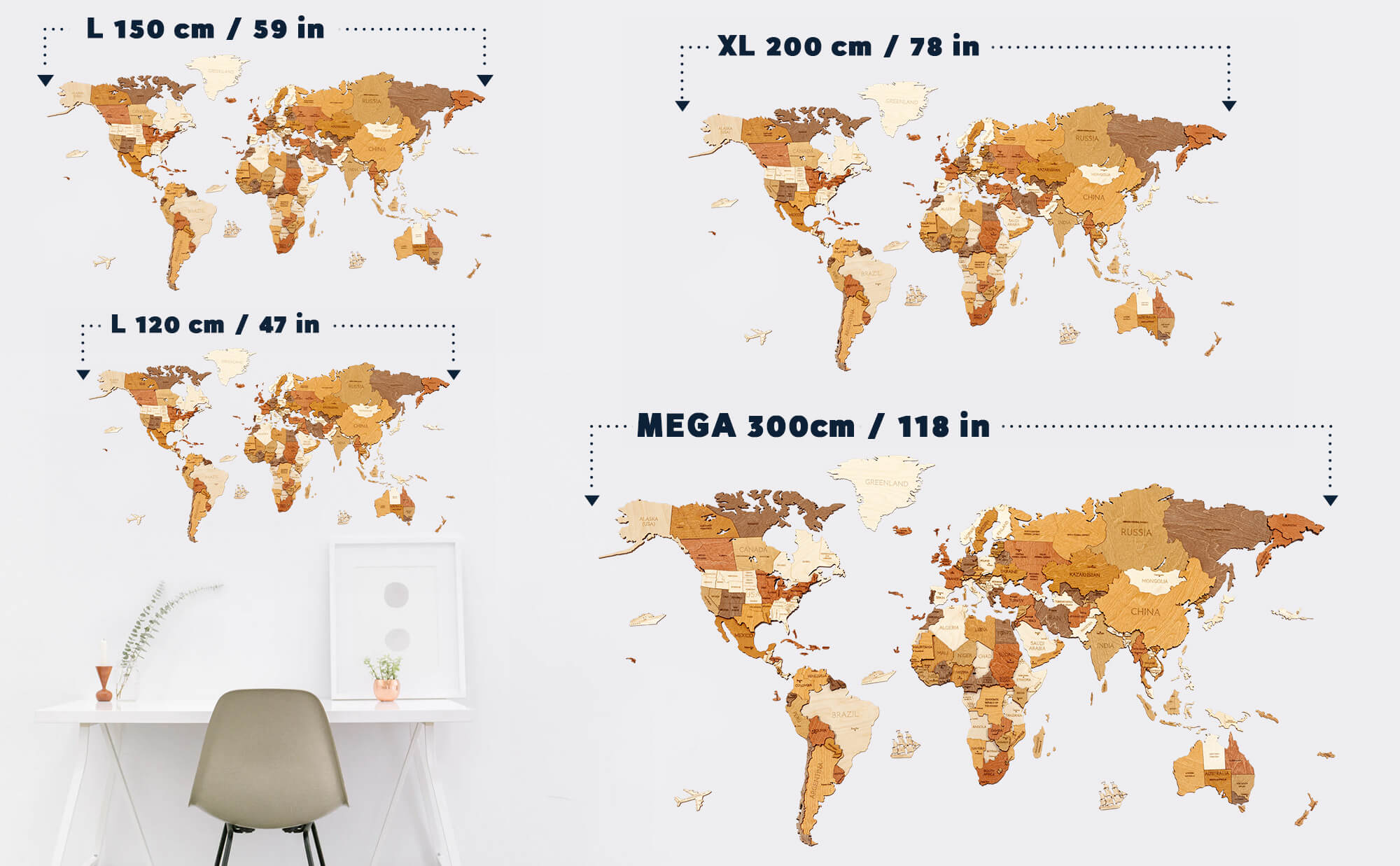 Configure your wooden world map | 68travel
